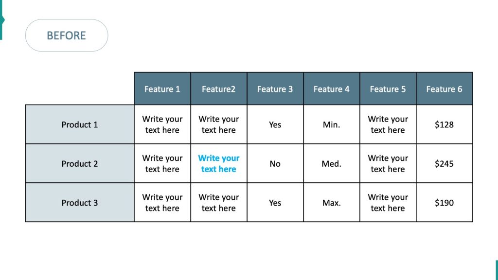 4 Steps for a Good-looking PowerPoint Table