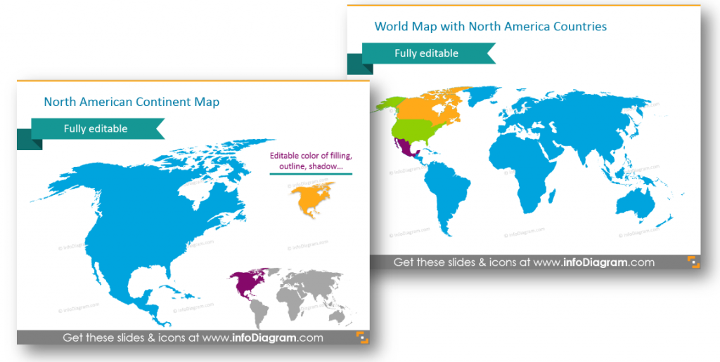 north america on the world map powerpoint - Blog - Creative ...