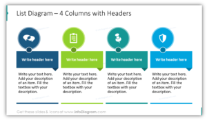 List visual Diagram – 4 Columns with Headers - Blog - Creative ...