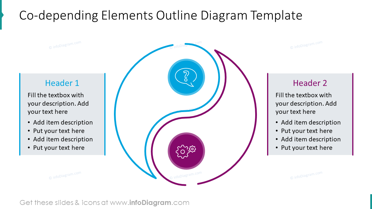 Present Complementary or Opposing Elements With Yin Yang Diagrams