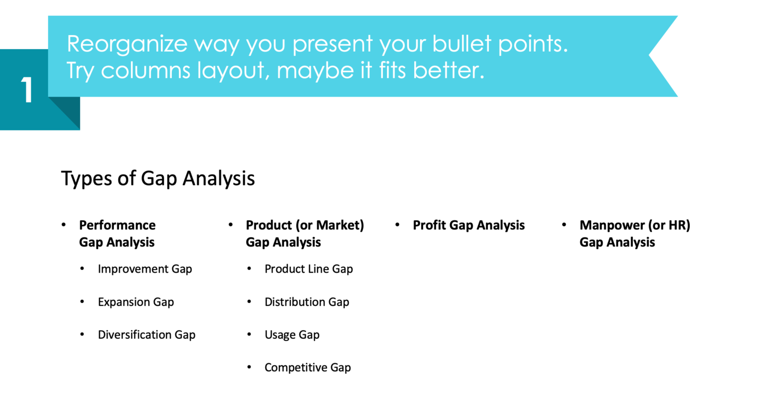 How to Present Gap Analysis Types Clearly in PowerPoint