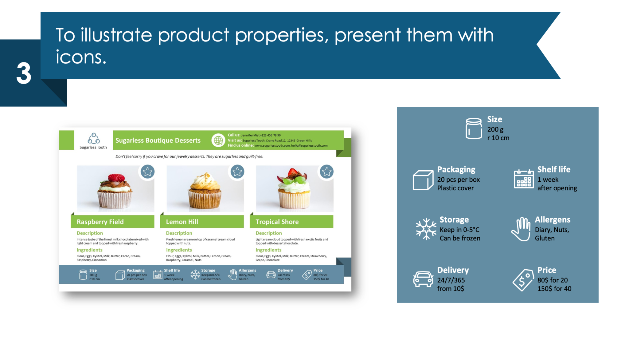 Creating a Food Product Sell Sheet Presentation One-Pager in PowerPoint